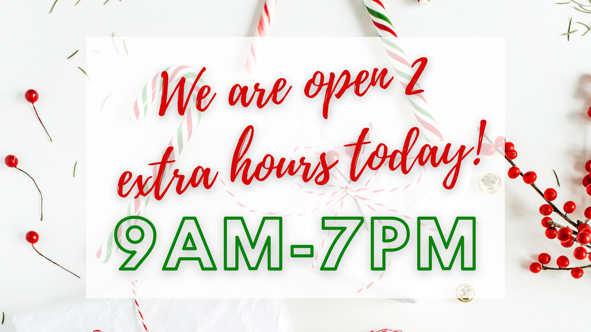 🎄 Extended Hours Today 🎄 – Body & Soul Day Spa